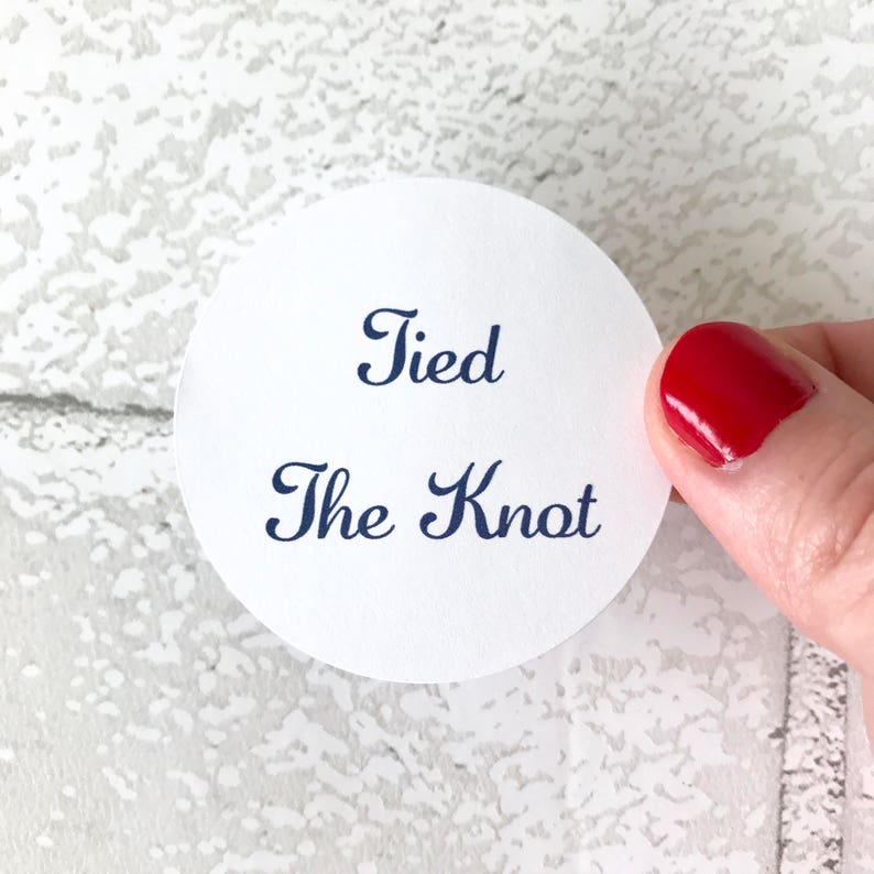 Tied the Knot Sticker | Nautical Destination Wedding Welcome Favor Bag ...
