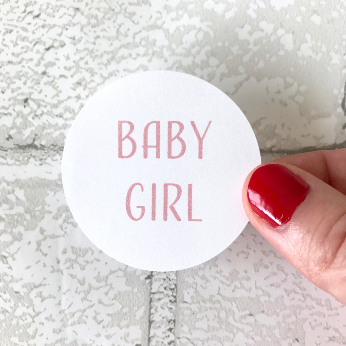 Baby Girl Sticker | Baby Shower Favor Bag Circle Sticker | Its a Girl ...