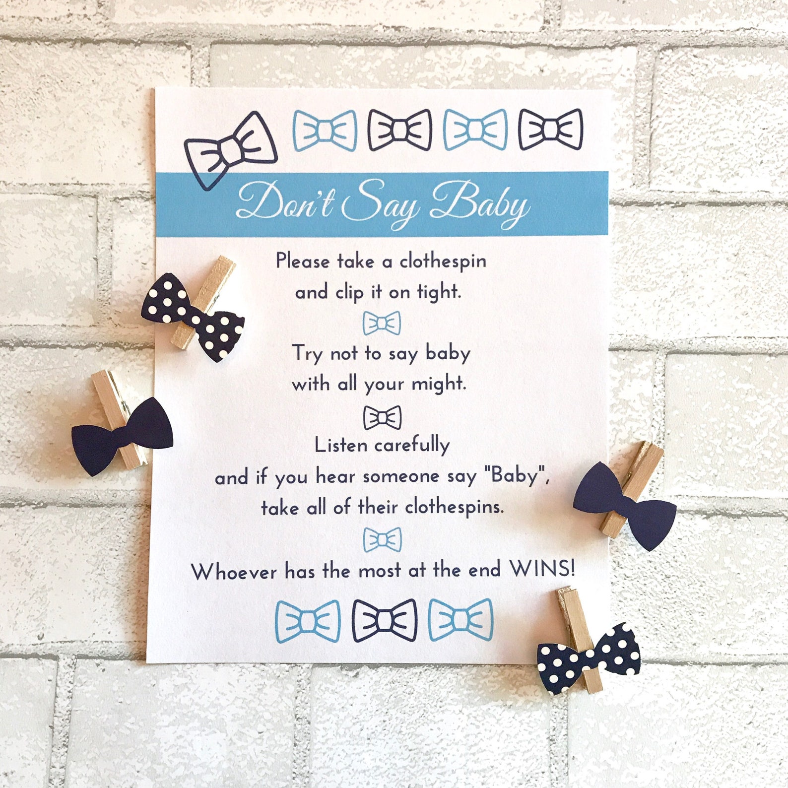 Dont Say Baby Sign Instant Printable Digital Download Baby - Etsy