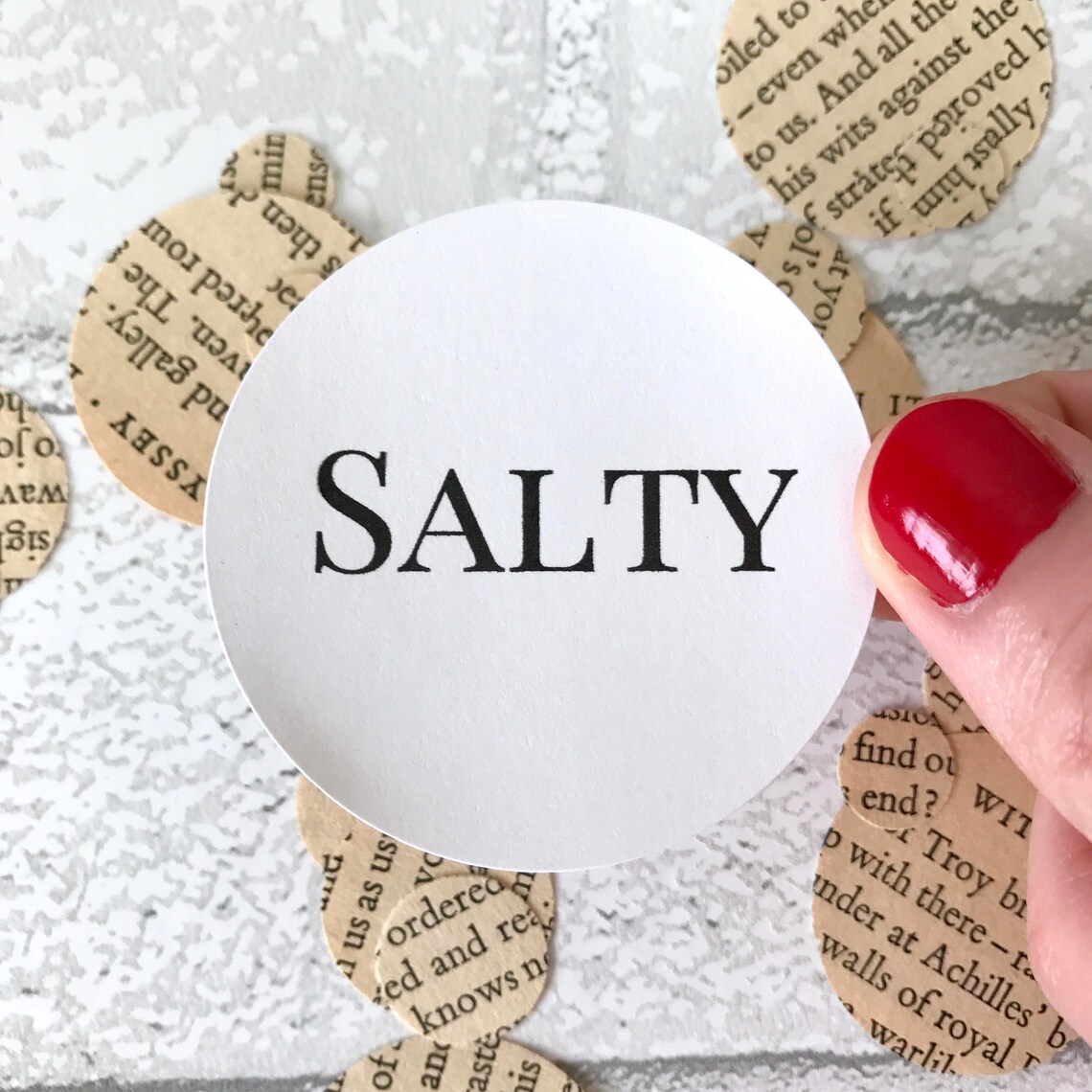 Salty Sweet Stickers Wedding Treat Favor Bag Circle Round - Etsy