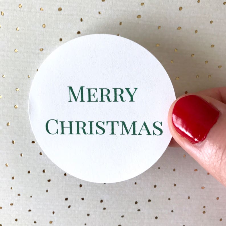 Merry Christmas Stickers Christmas Card Seal Holiday Party - Etsy