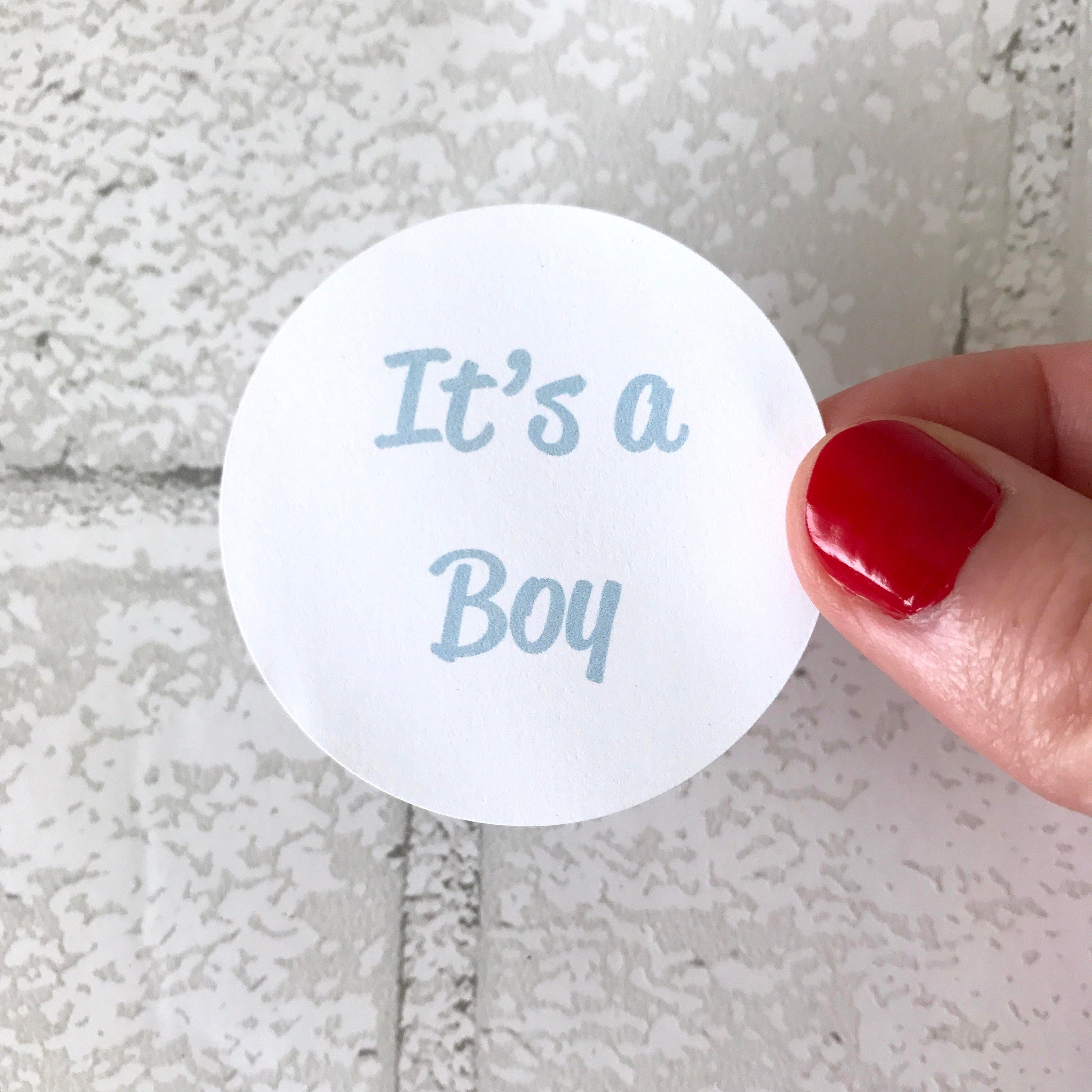 It's a Boy Stickers Baby Shower Favor Bag Circle Sticker | Etsy