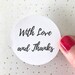 With Love and Thanks Sticker Wedding Favor Bag Circle Round - Etsy