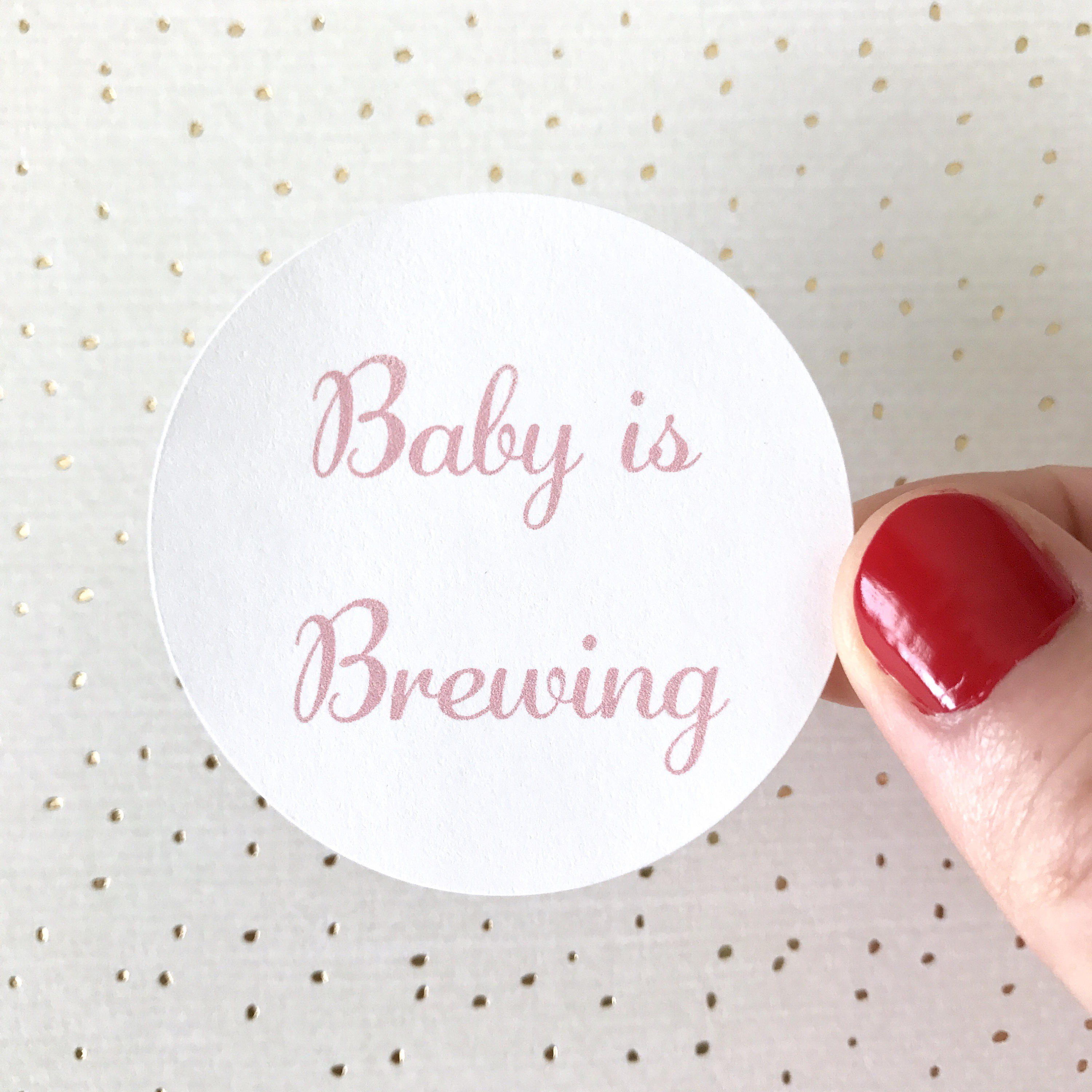 Baby is Brewing Sticker Baby Shower Favor Bag Circle Sticker | Etsy