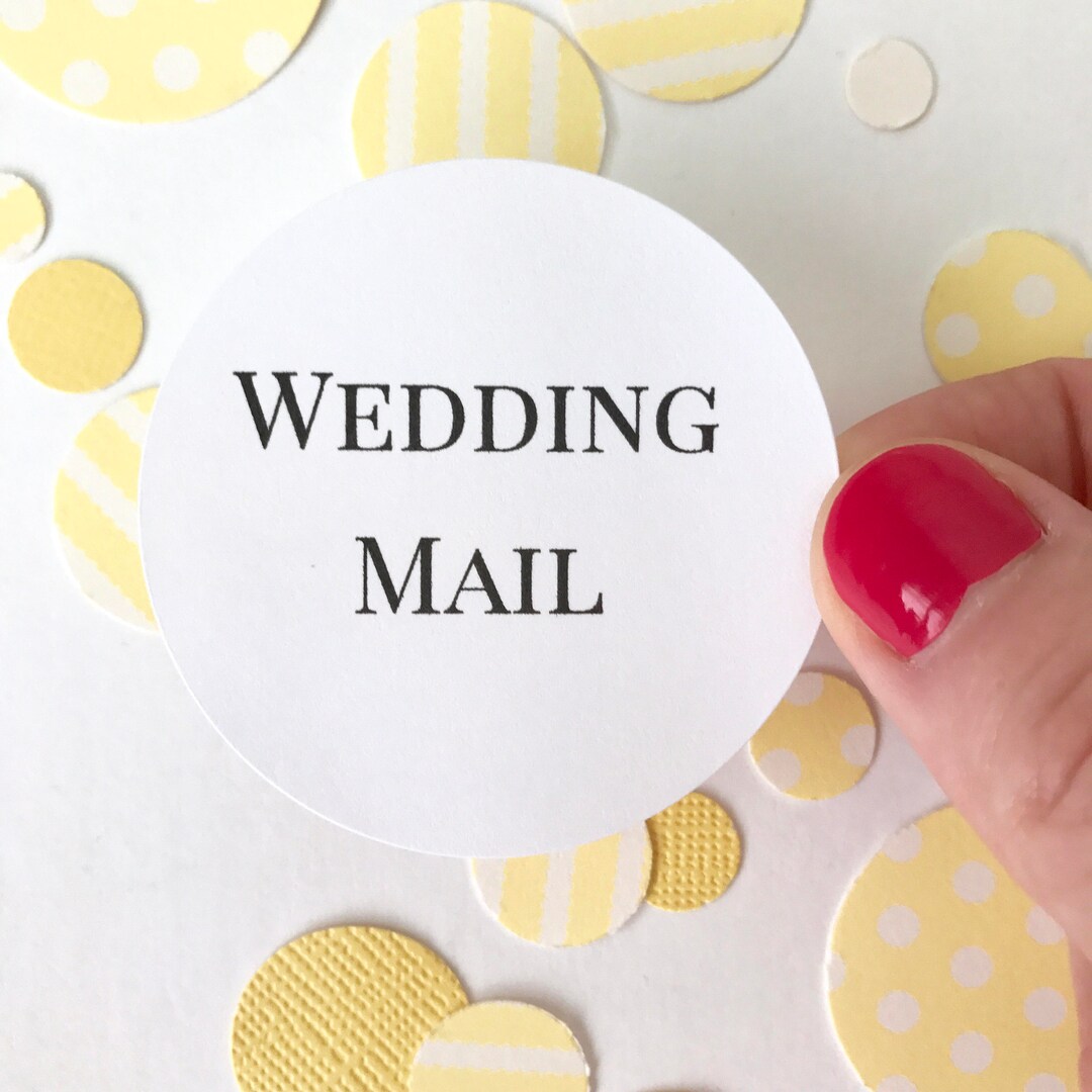 Wedding Mail Sticker | Circle Round Label Envelope Seal Save the Date ...