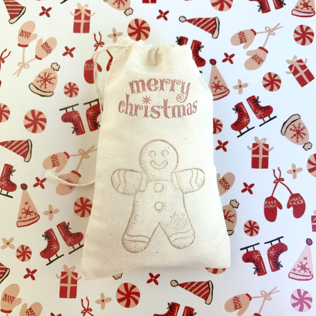 Gingerbread Man Party Bags Christmas Cookie Favor Bags Holidays Goodie ...