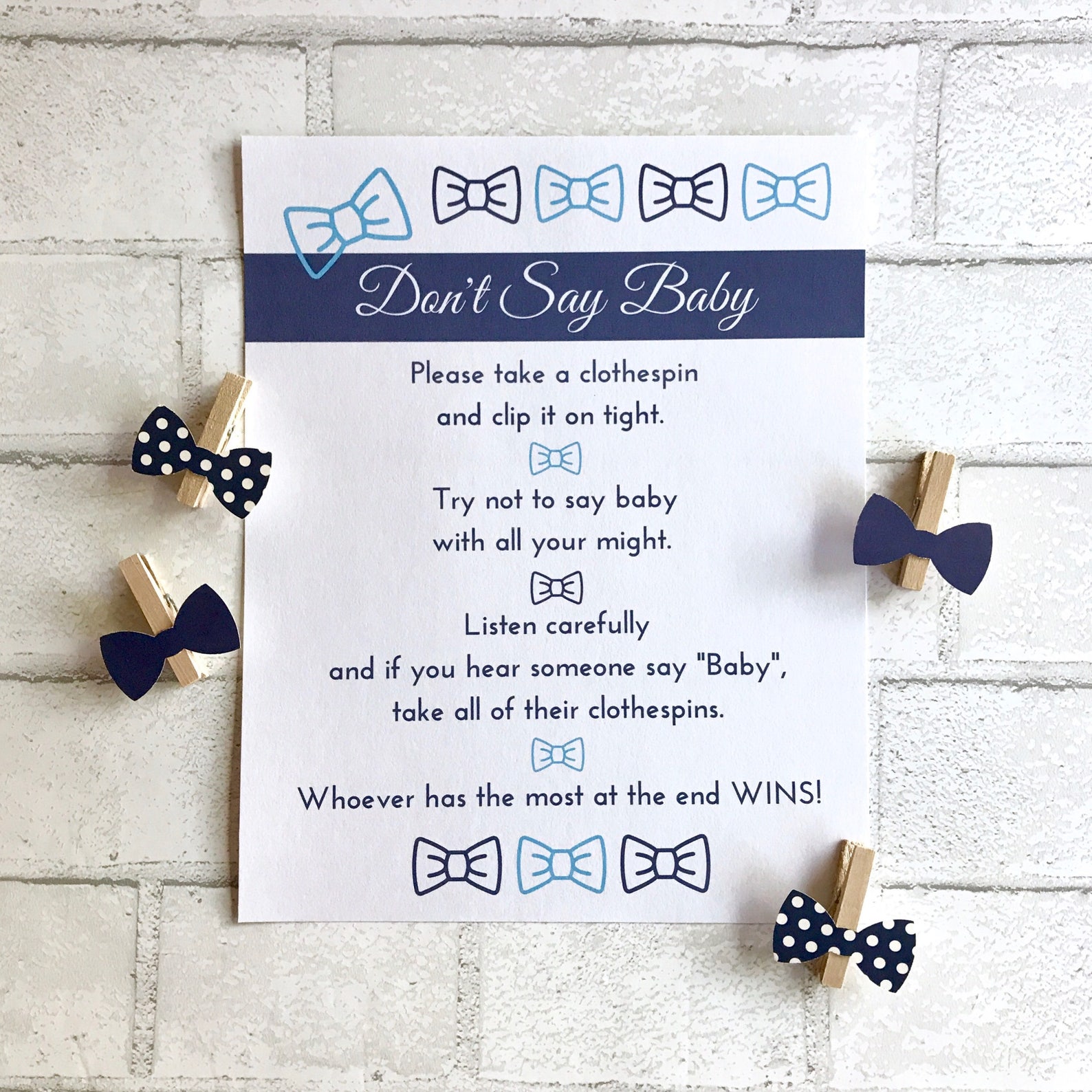 Dont Say Baby Sign Instant Printable Digital Download Baby - Etsy