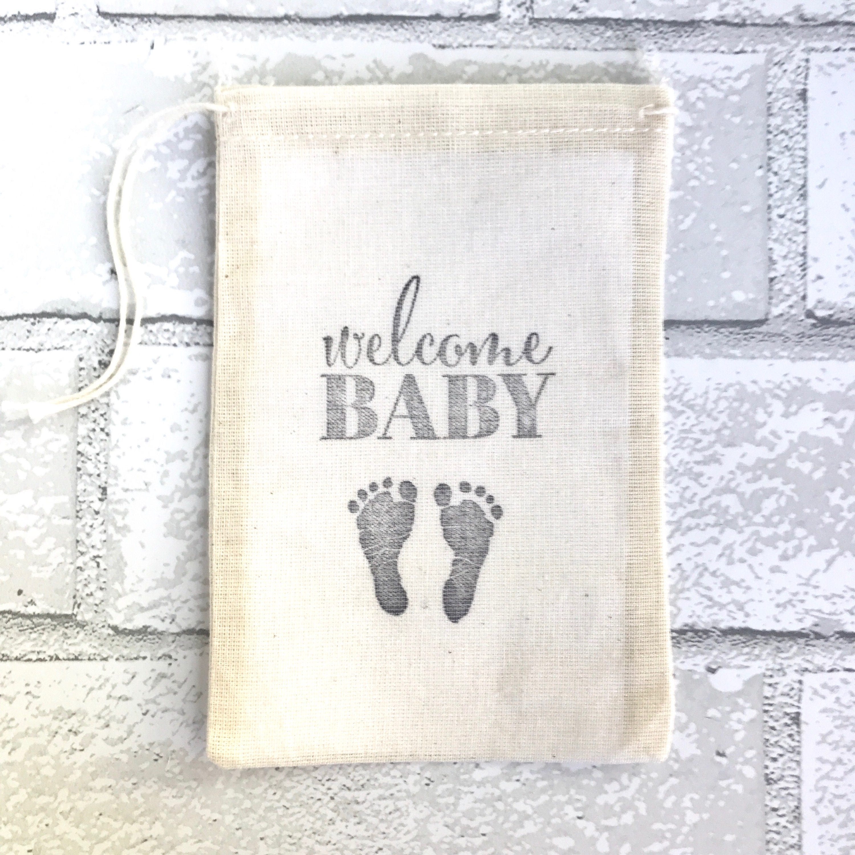 Welcome Baby Footprint Favor Bags Baby Shower Party Bags Baby - Etsy