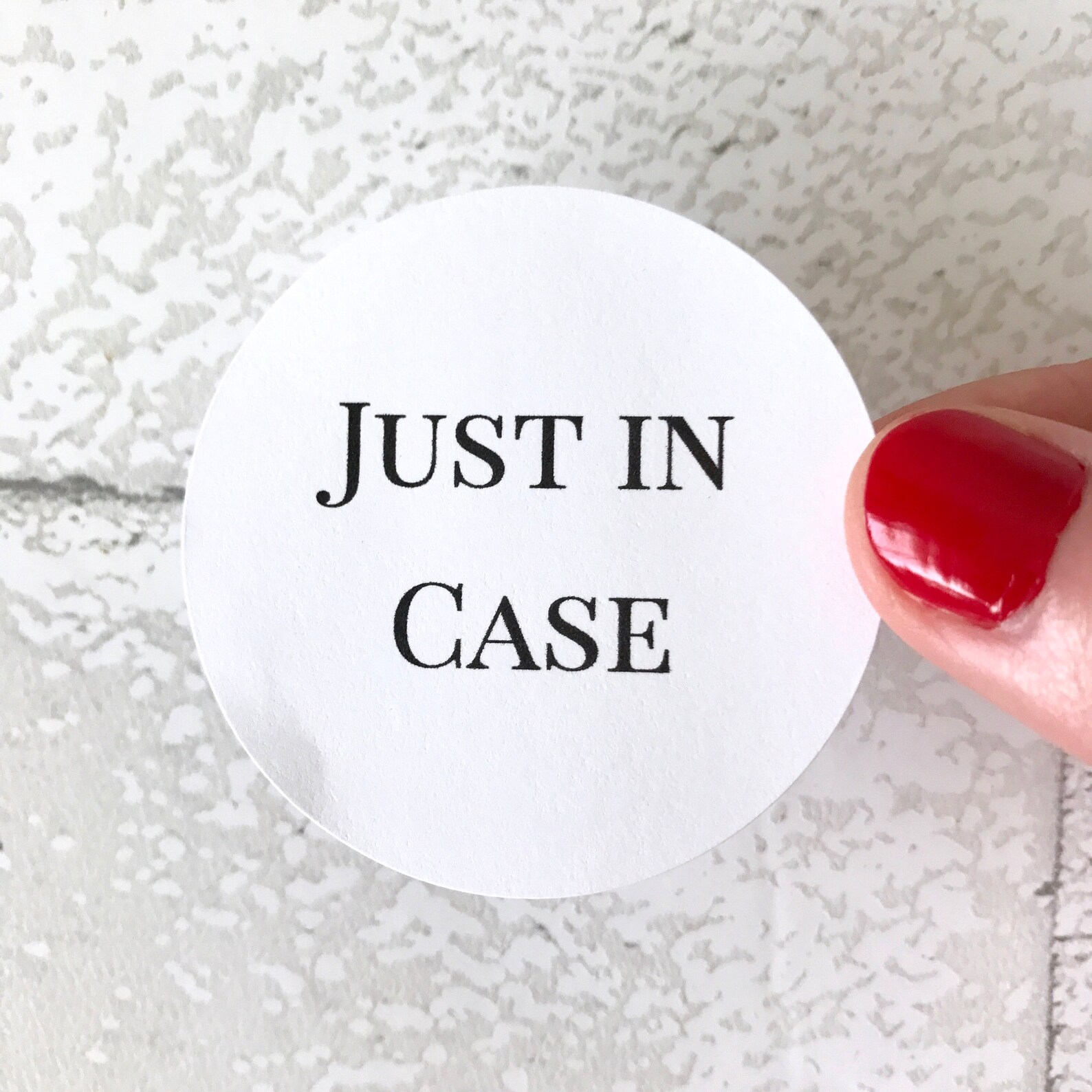 Just In Case Stickers Hangover Kit Sticker Round Circle | Etsy