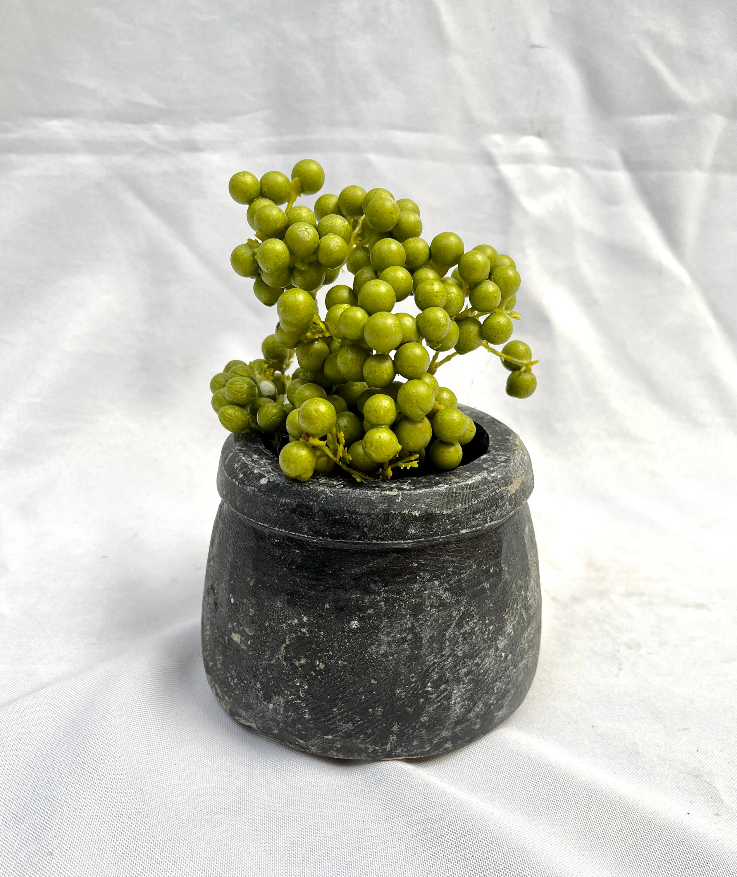 Vintage Handmade Rustic Black Stone Pot/vase/planter - Etsy