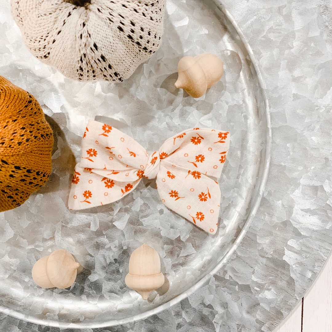 Fall Hair Bow Autumn Bow Vintage Hair Bow Vintage Bow - Etsy