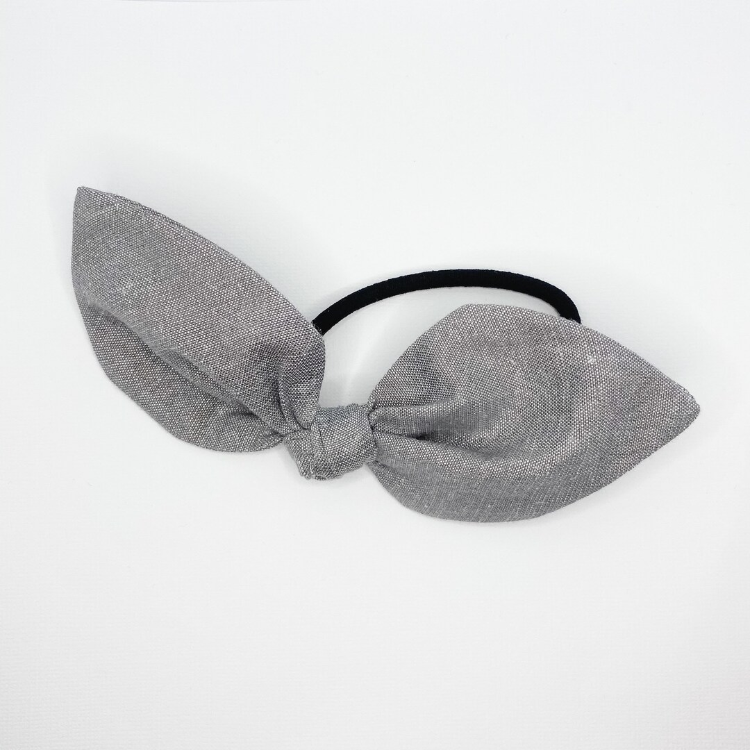 Gray Hair Bow Gray Bow Grey Hair Bow Grey Bow Sparkle Hair - Etsy