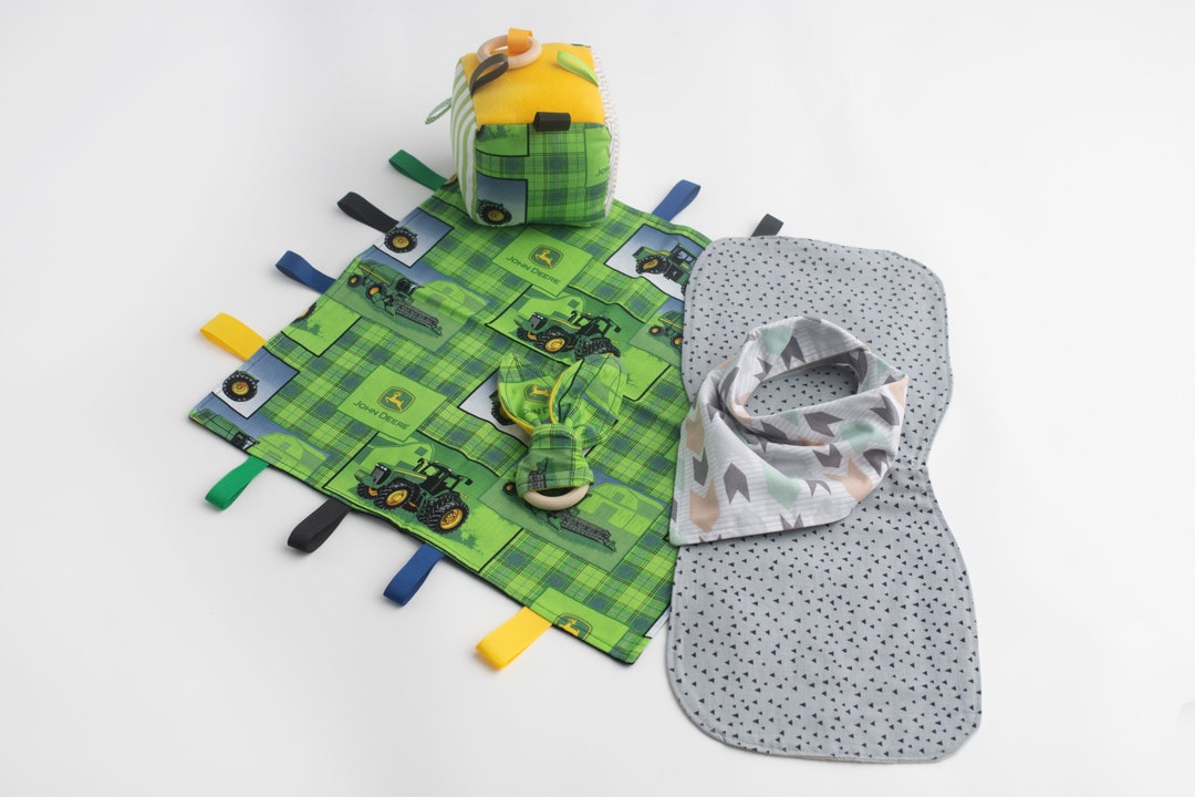 Sensory Teether Block \\ Baby \\ Teething Rings \\ Tags \\ John Deere ...