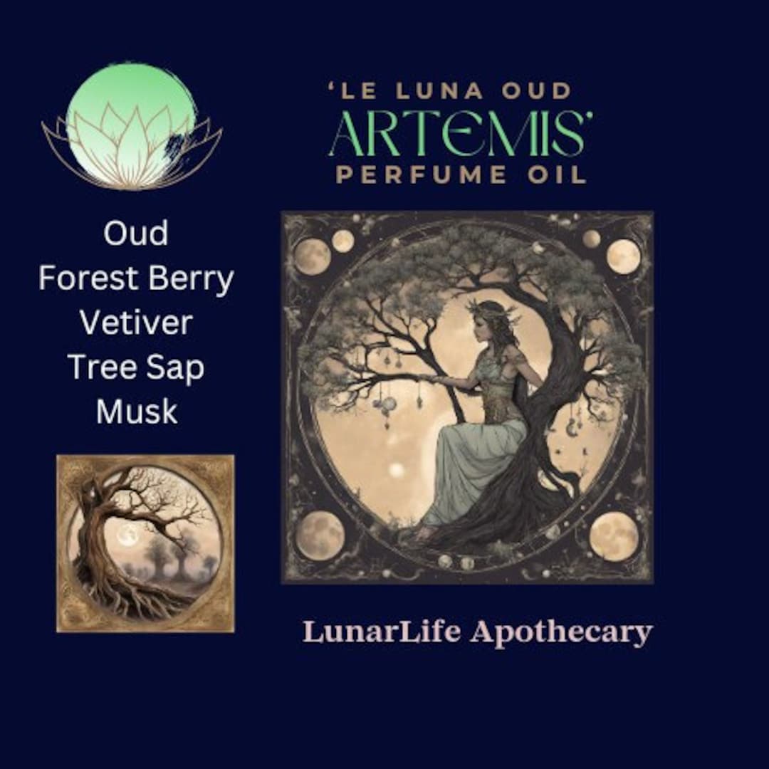 Le Luna Oud Goddess Artemis Indie Perfume Oil Wild Berries Vetiver Pine ...