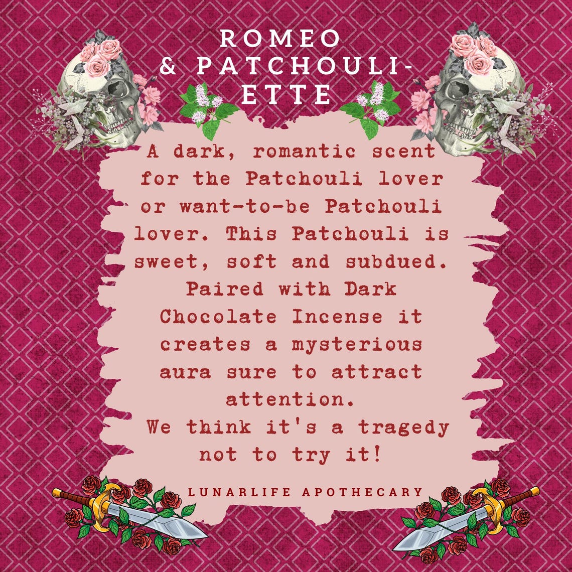 Romeo & Patchouli-ette * Indie Perfume * Oil * Apple * Sweet Patchouli ...