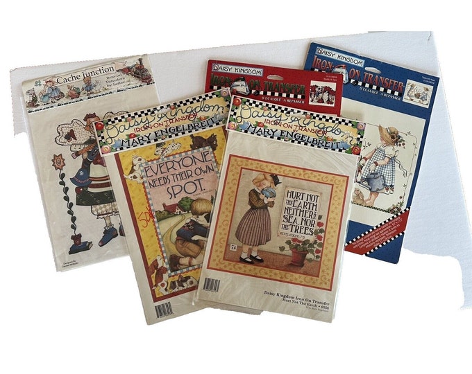 Vintage Lot of 5 Daisy Kingdom & Cache Junction Iron-on Transfers ...