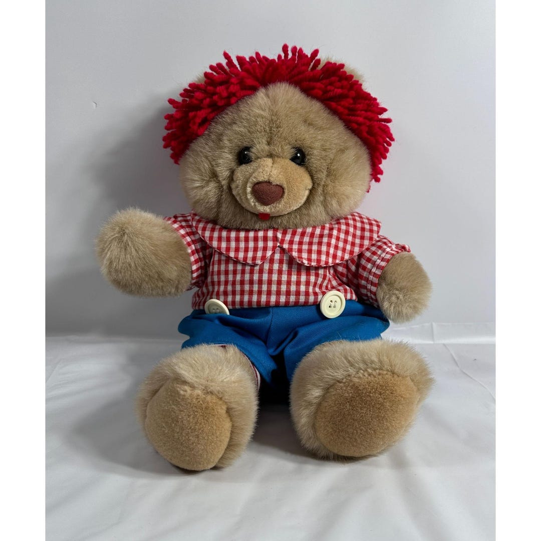 Vintage Mary Meyer Teddy Bear Plush Dressed in Raggedy Andy Style ...