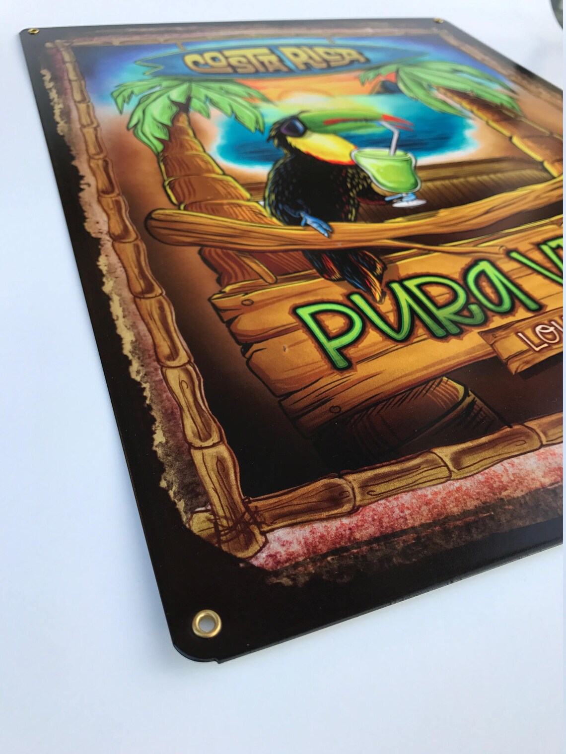 Costa Rica Metal Sign Pura Vida Lounge - Etsy