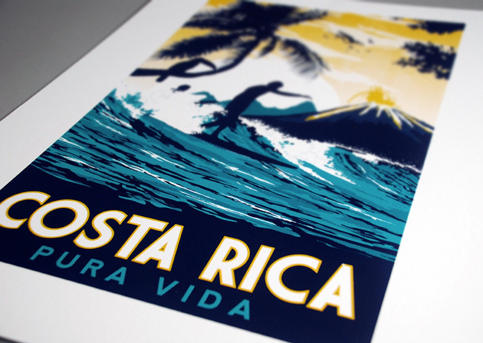Costa Rica Retro Vintage Travel Poster - Etsy