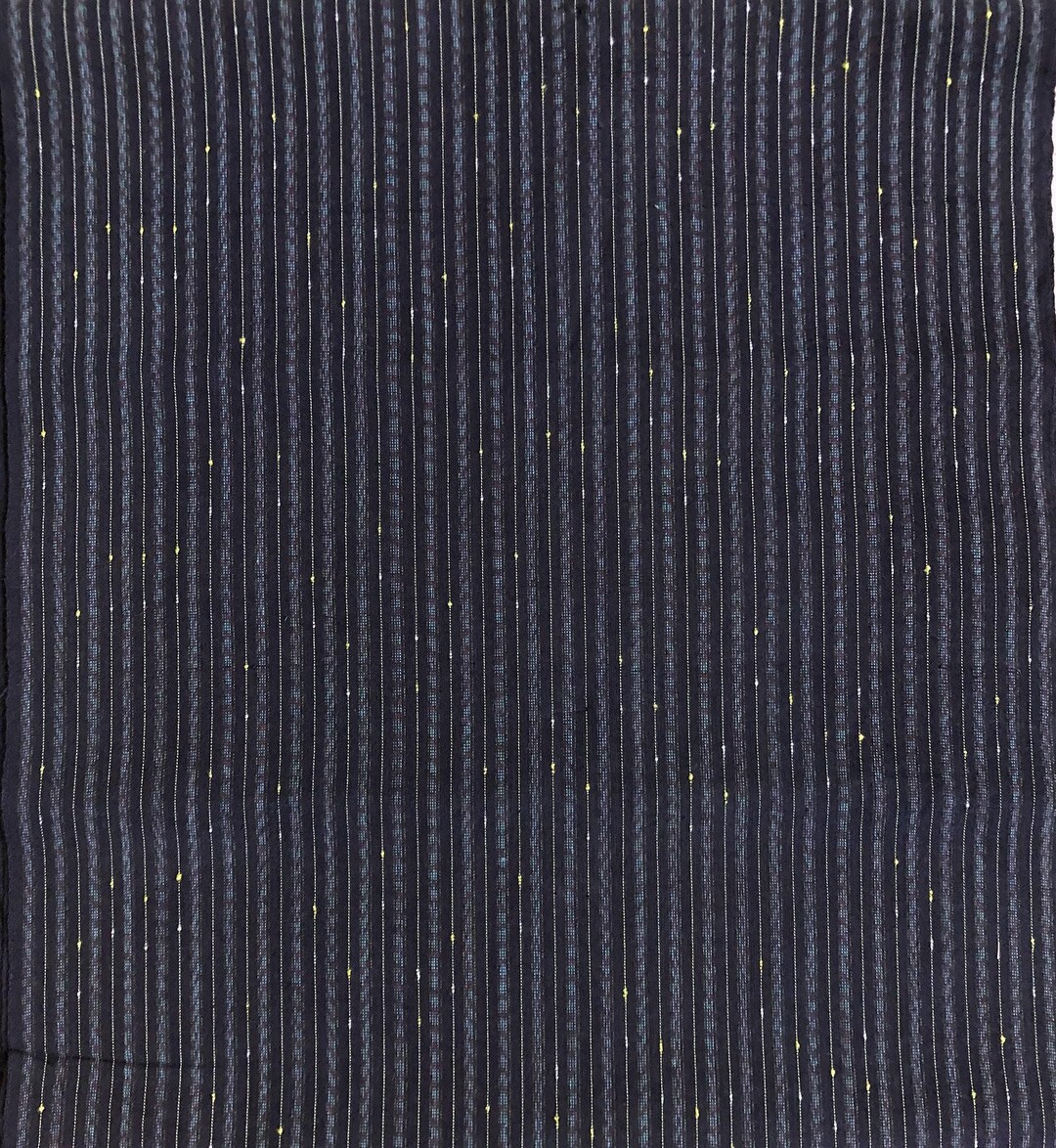 Handsome Stripe Japanese Vintage Hand Dyed Natural Indigo Handwoven ...
