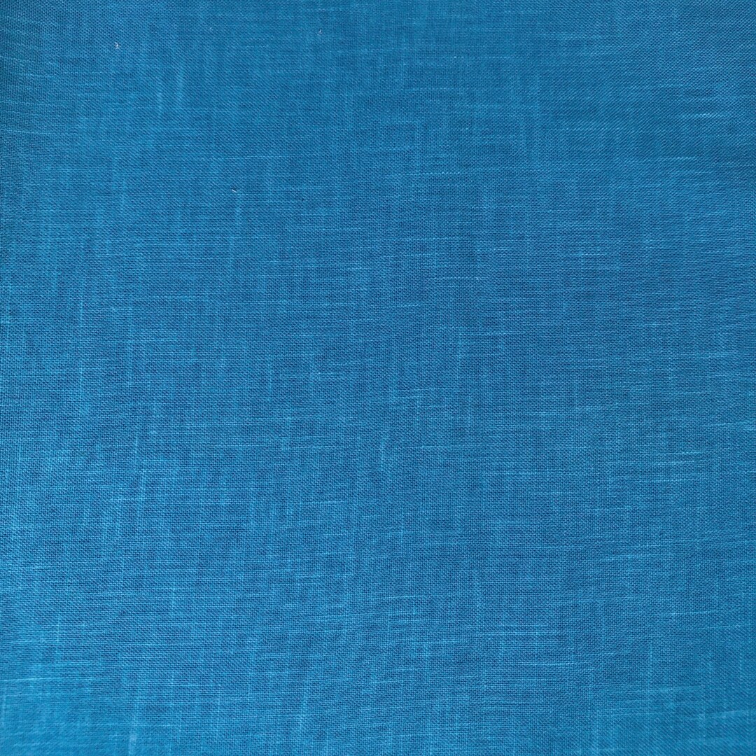Solid Medium Blue Textured Dobby Cotton Fabric for Sashiko Patchwork ...