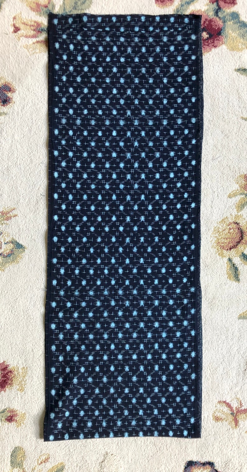 Japanese Vintage Indigo Kasuri Kimono Yardage. Medium-size Splash ...