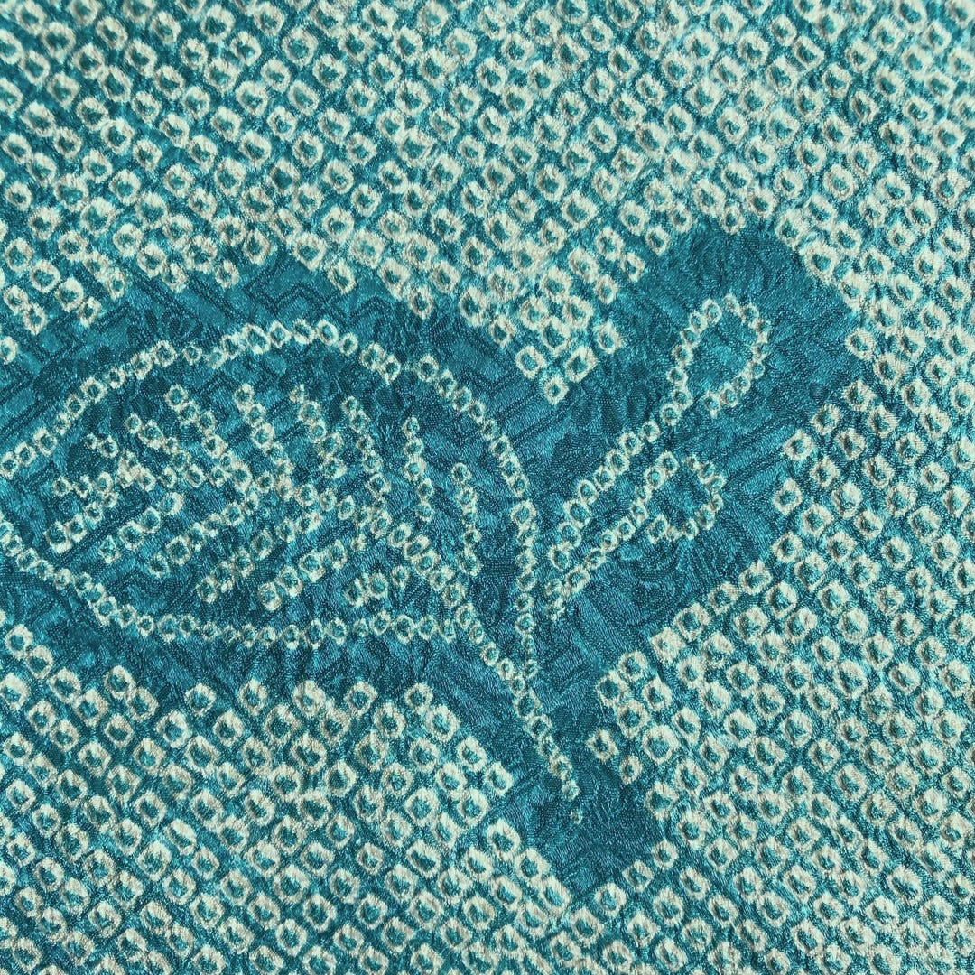 Vintage Japanese Silk Shibori Remnant Diagonal Kanoko Dot Pattern in ...