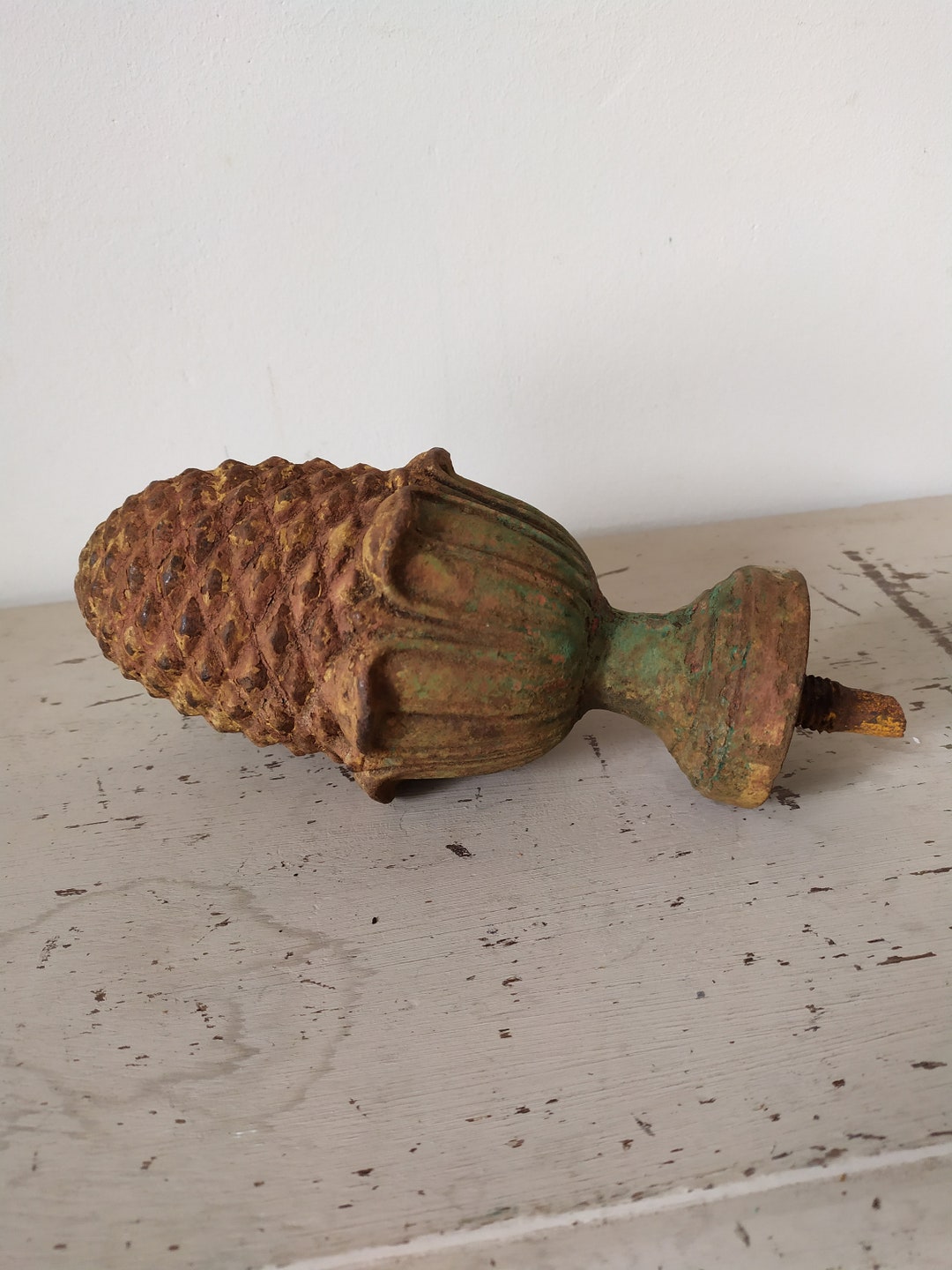 Antique French Heavy Cast Iron Acorn Finial, French Country Deco - Etsy