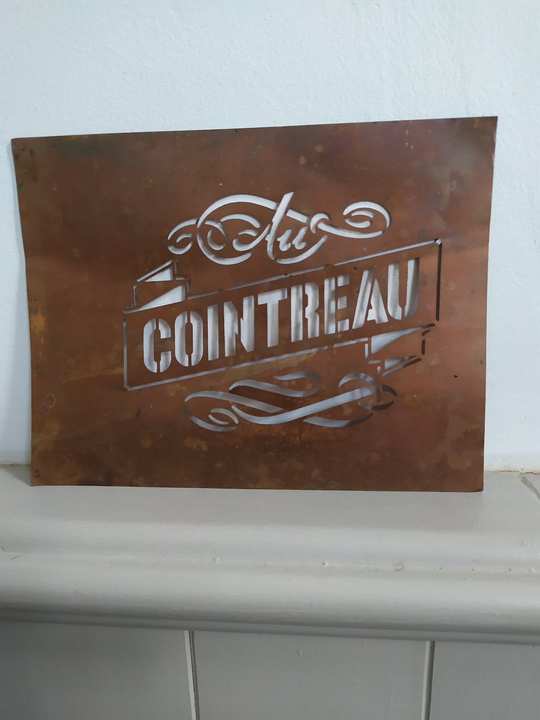 Rare French Vintage Copper Icing Stencil Cointreau, French Bakery Cake ...