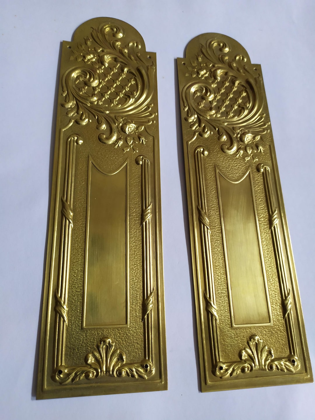 Set of 2 Antique French Louis XV Rocaille Style Finger Plates Empire ...
