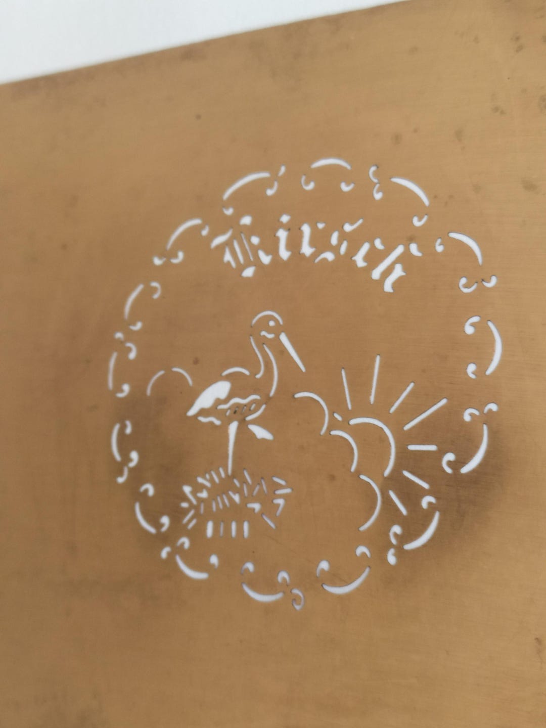 Rare French Vintage Copper Icing Stencil With the Word "kirsch", French ...