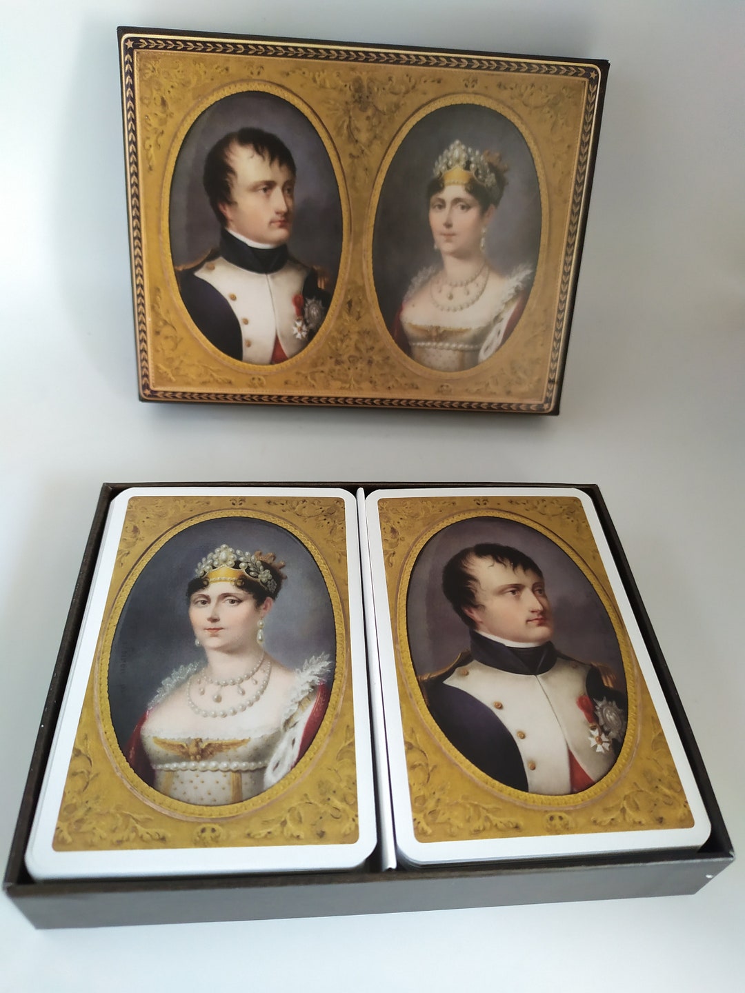 Napoleon Bonaparte & Josephine Boxed Set of Bridge Playing Cards, Made ...