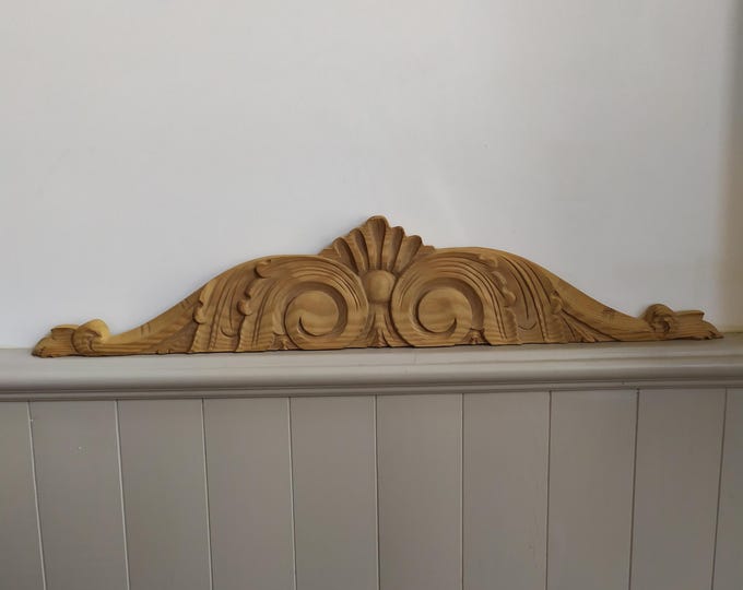 Large French Carved Wooden Pediment, French Architectural Details, Door ...