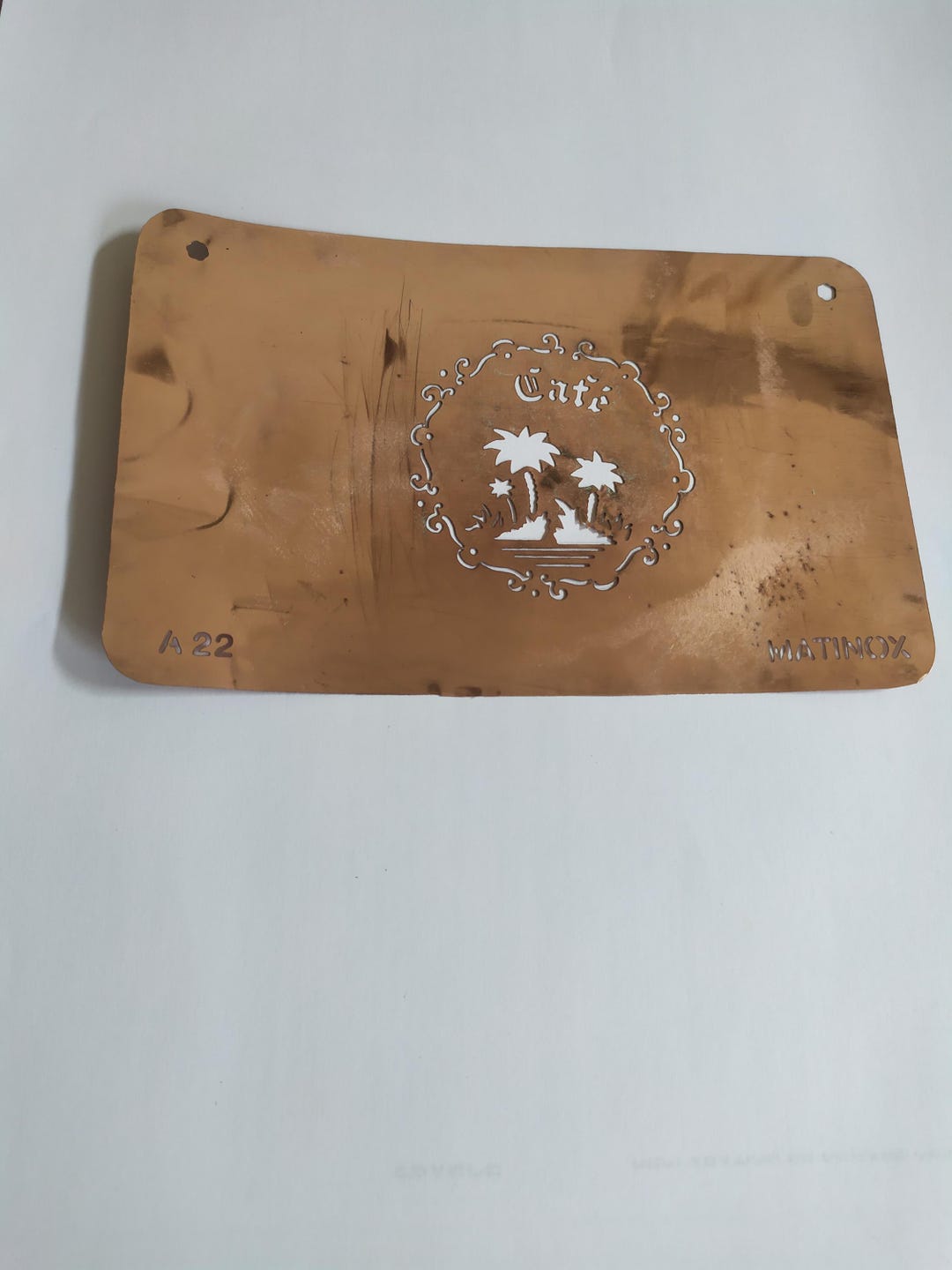 Rare French Vintage Copper Icing Stencil With the Word "cafe", French ...