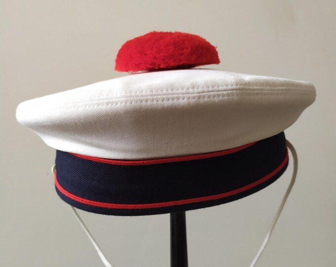 Vintage French Sailor Beret, National Navy Hat, Nautical Decor, French ...