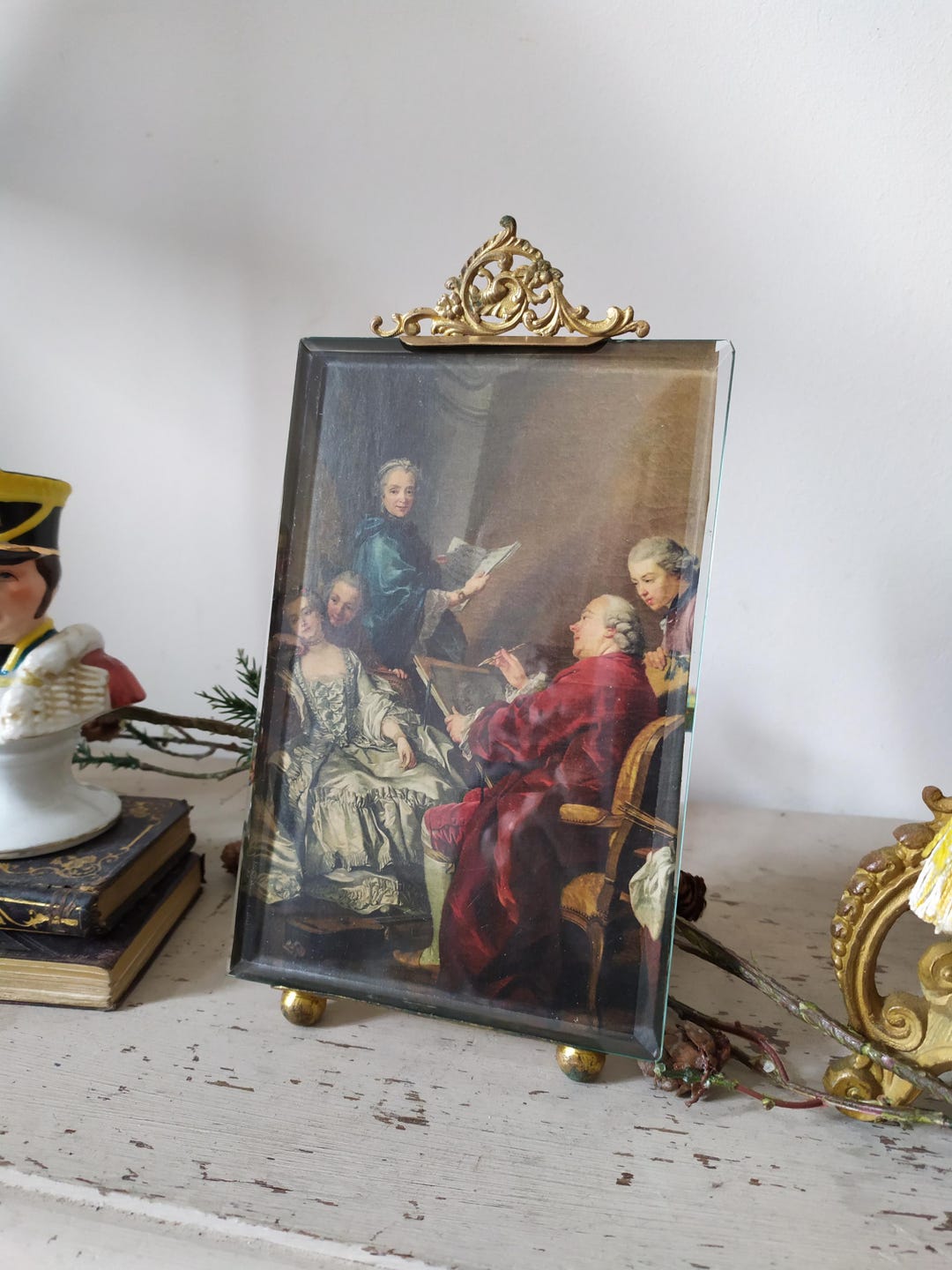 Antique Late 1800s French Bevelled Glass Photo Frame Chateau Chic ...