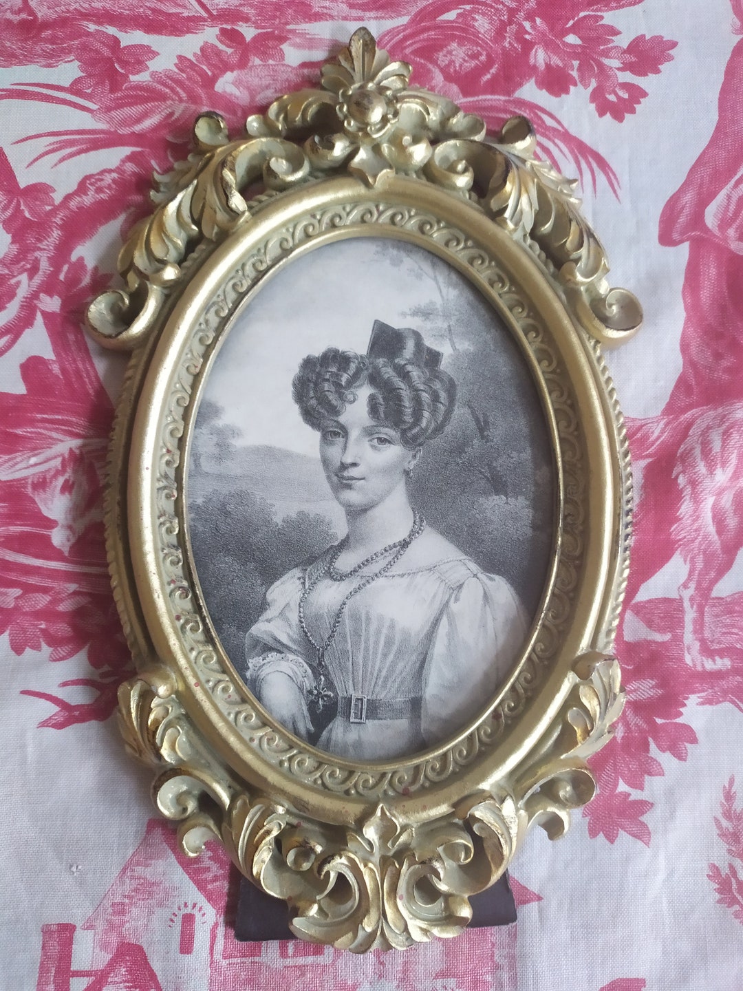 Antique French Print in Recent French Style Frame, French Decor ...