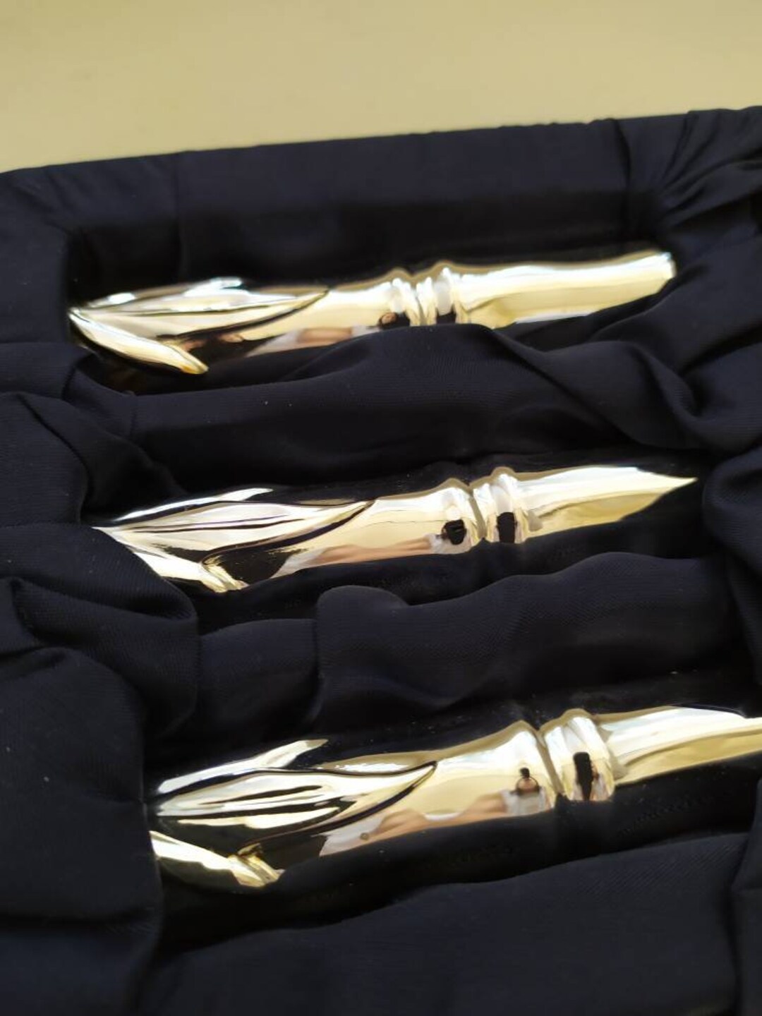 Vintage SILEA Silver Plated Bamboo Knife Rests - Set of 6 - Etsy