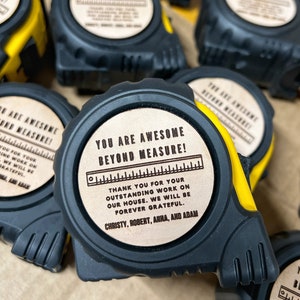 Custom Message Tape Measure | Business Gift | Contractor Gift | Custom ...