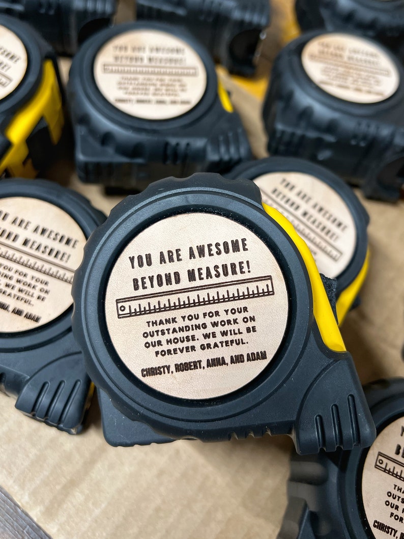 Custom Message Tape Measure | Business Gift | Contractor Gift | Custom ...