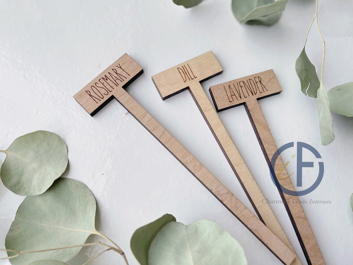 Set of Plant Markers Potted Plant Sign Herb Marker Plant - Etsy
