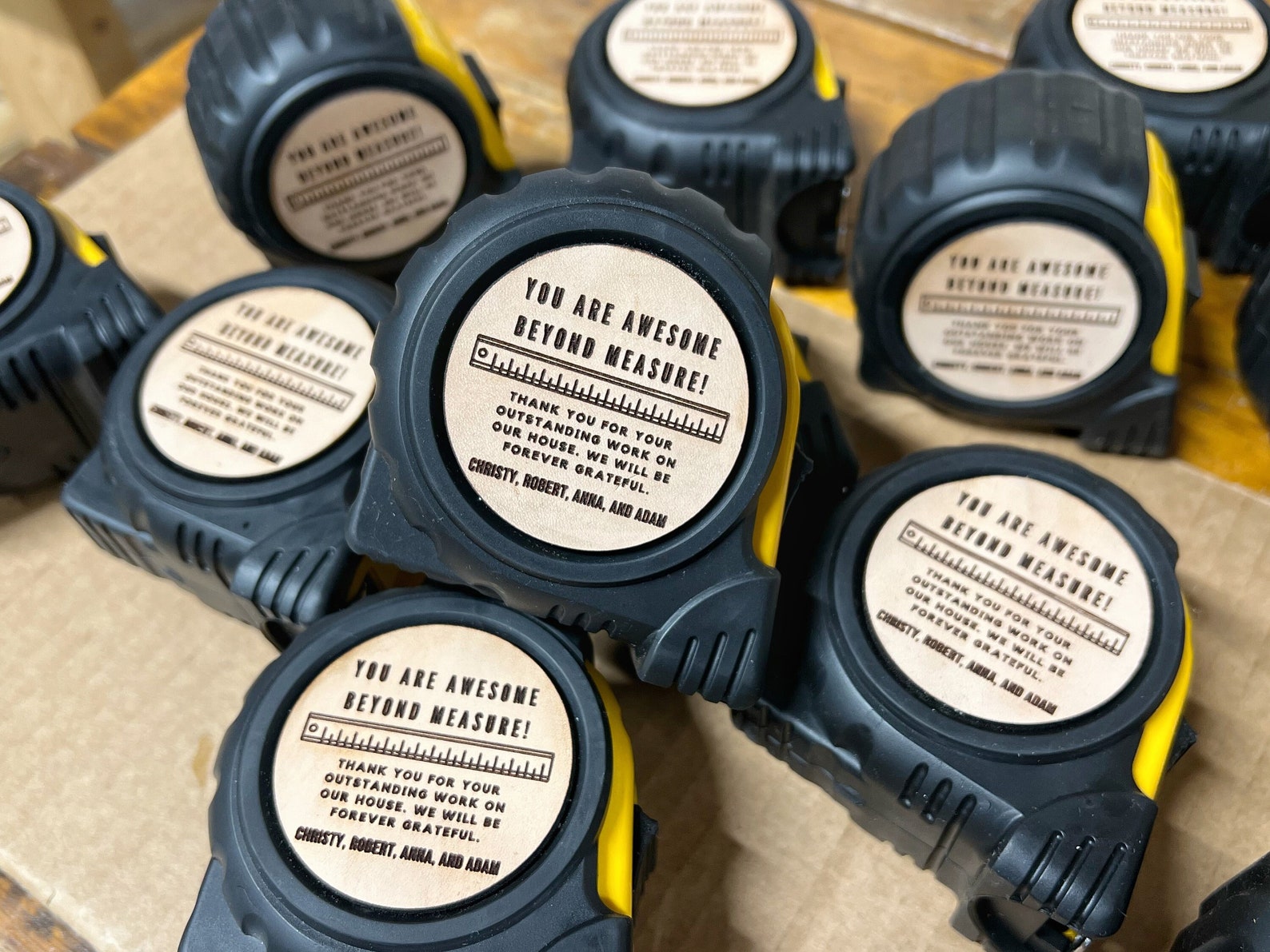 Custom Message Tape Measure Business Gift Contractor Gift Custom ...