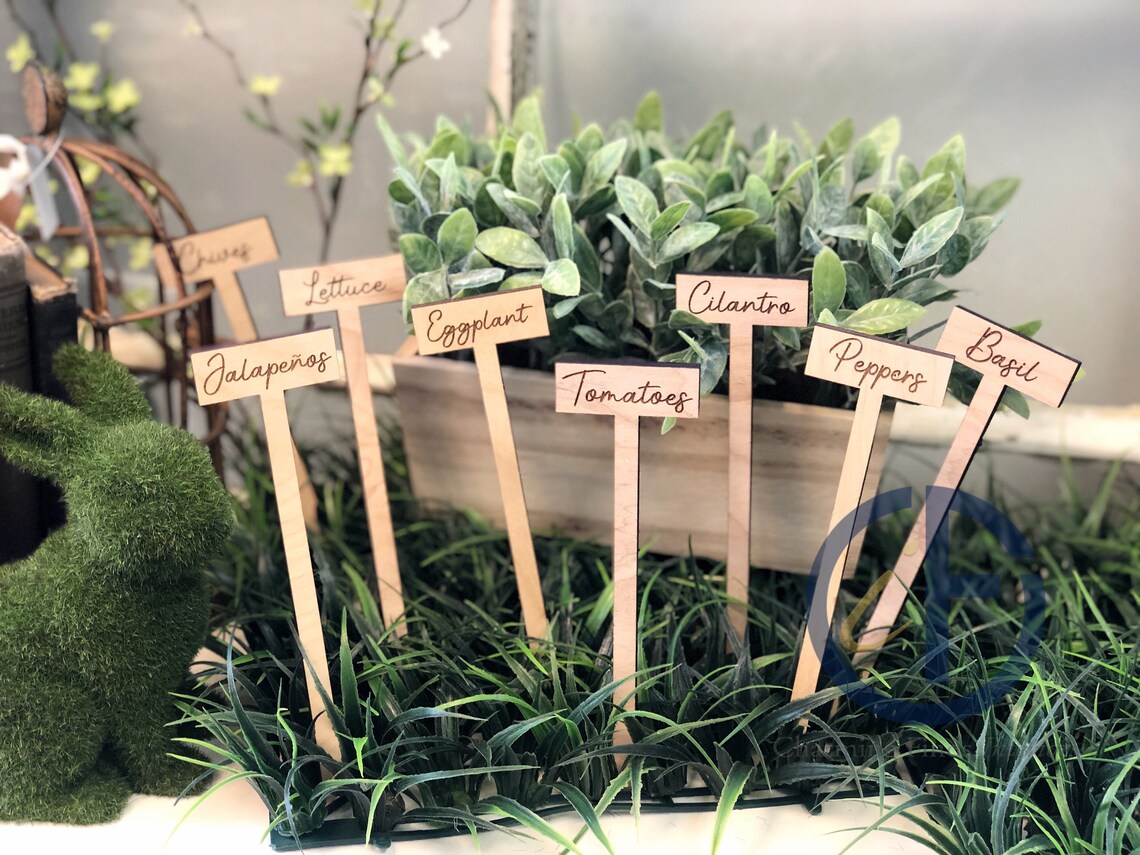 Set of Plant Markers Potted Plant Sign Herb Marker Plant - Etsy