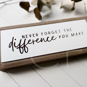 Difference You Make Sign | Thank You | Teacher Gift | Therapist Gift ...