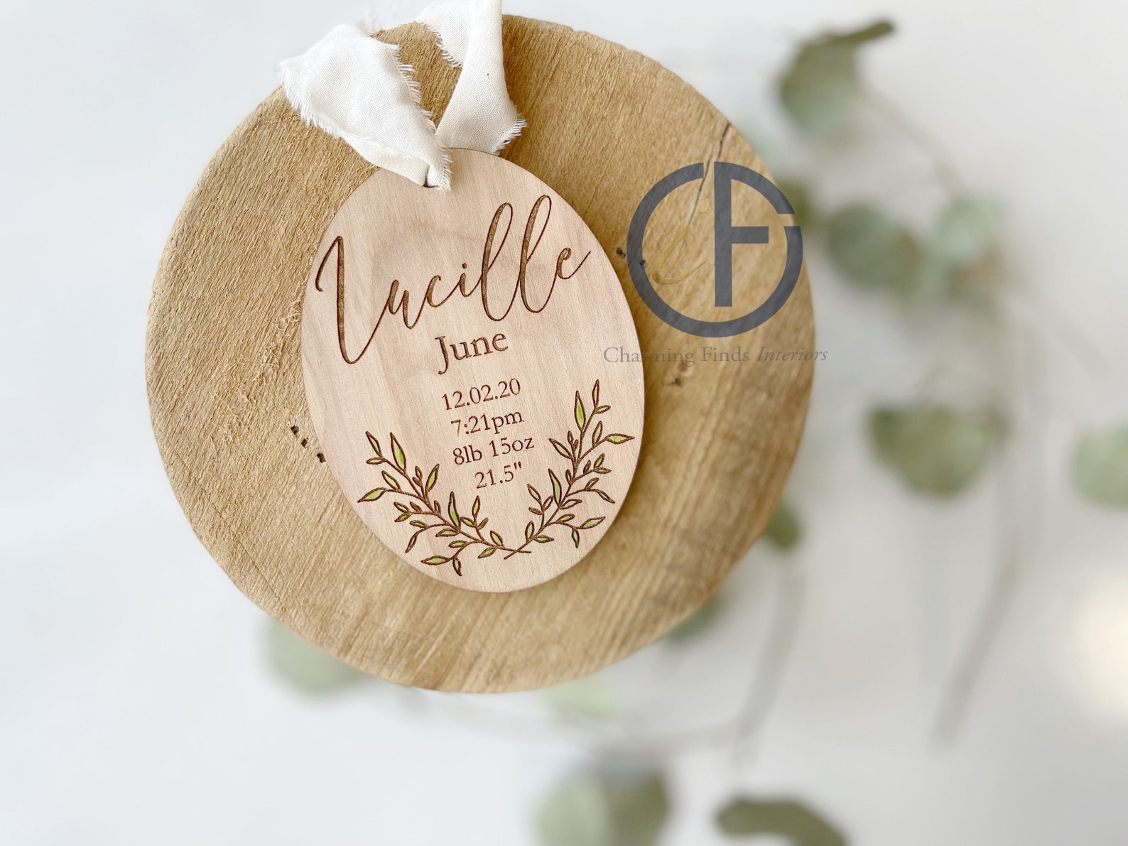 Personalized Child Ornament | Birth Info | Baby | Wood | Engraved ...