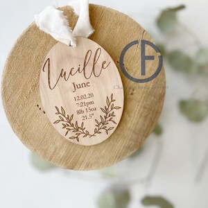 Personalized Child Ornament | Birth Info | Baby | Wood | Engraved ...