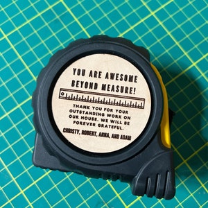 Custom Message Tape Measure | Business Gift | Contractor Gift | Custom ...