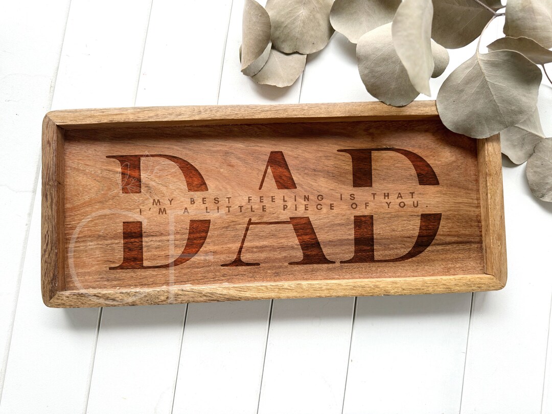 Dad Little Piece of You Engraved Tray Catch All Key Tray Dad Christmas ...