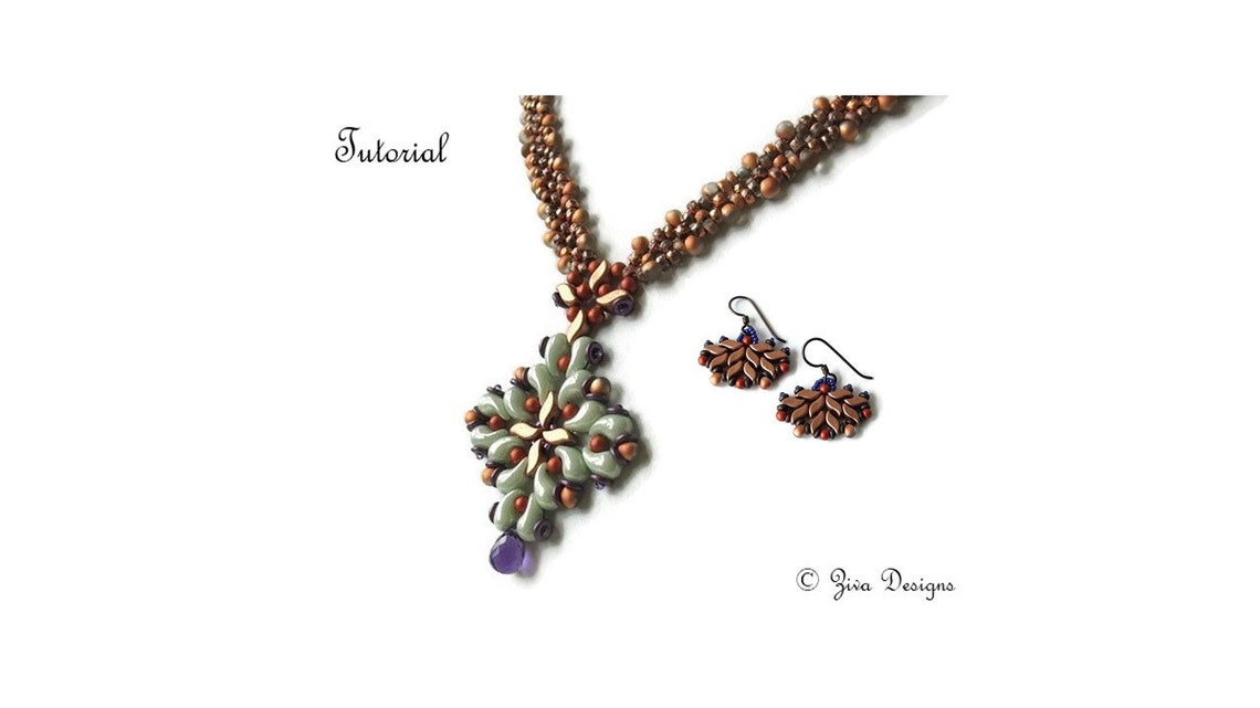 Stormduo & Zoliduo Beadweaving Necklace-earrings Tutorial, Pattern With ...