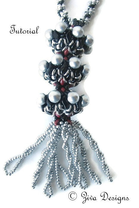 Beaded Beads Pendant W/spiral Rope Necklace Tutorial, Beadweaving With ...